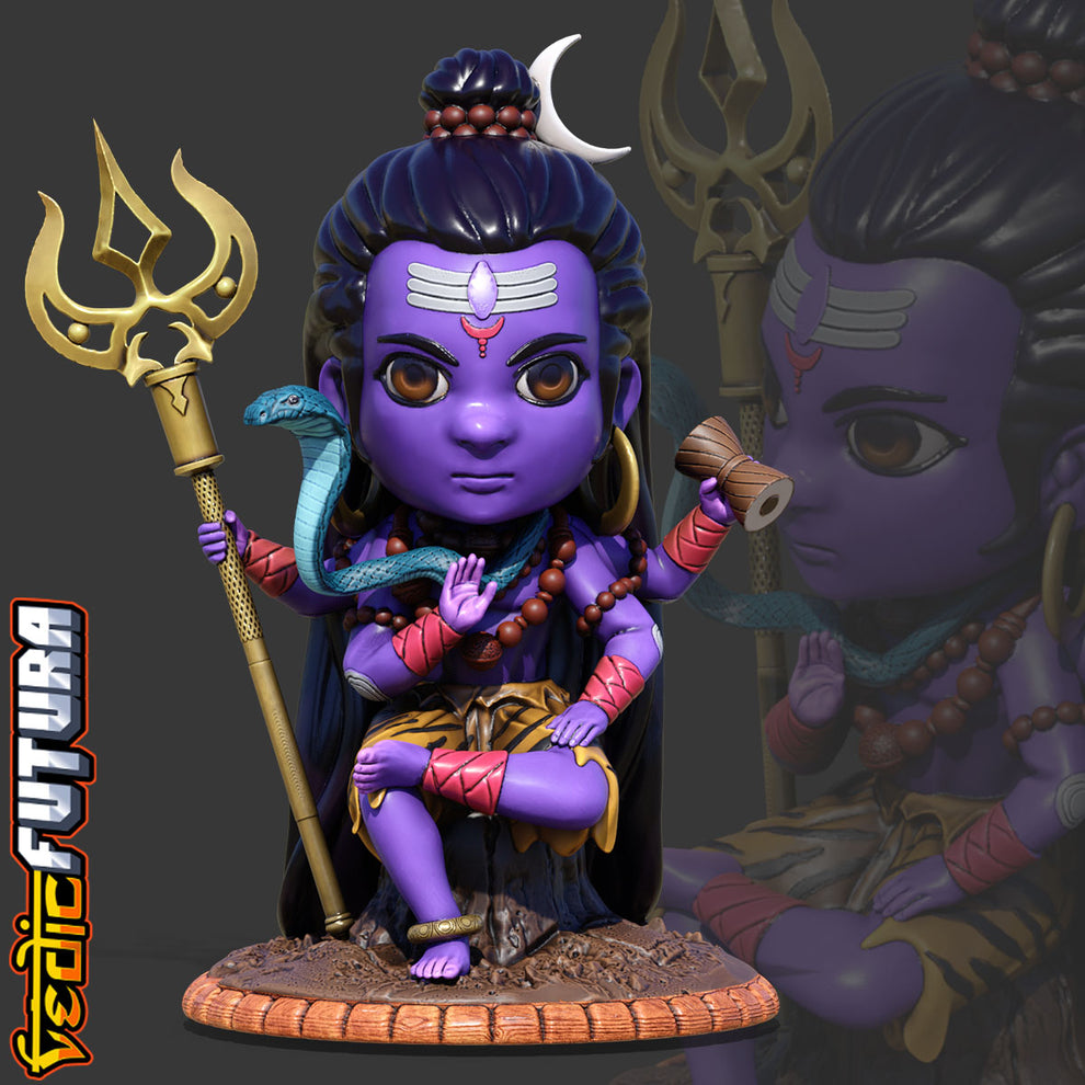 Chibi Shiva The Destroyer Cute [Easy Paint] – VedicFutura